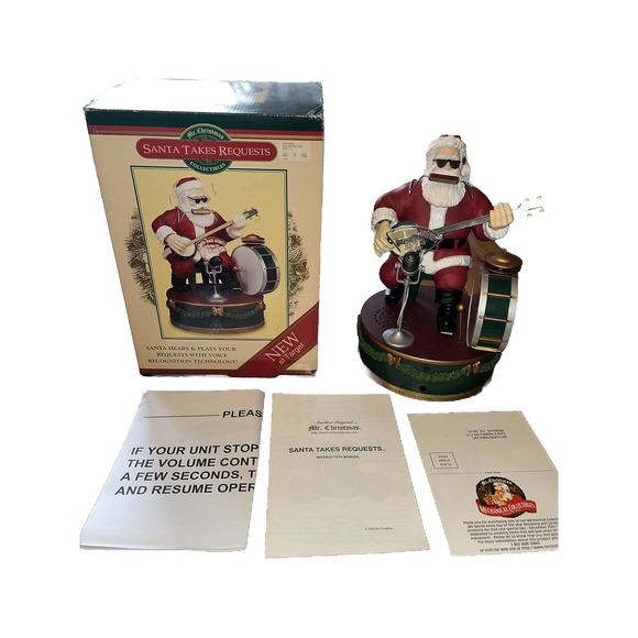Mr. Christmas | Holiday | Mr Christmas Santa Takes Requests Interactive ...